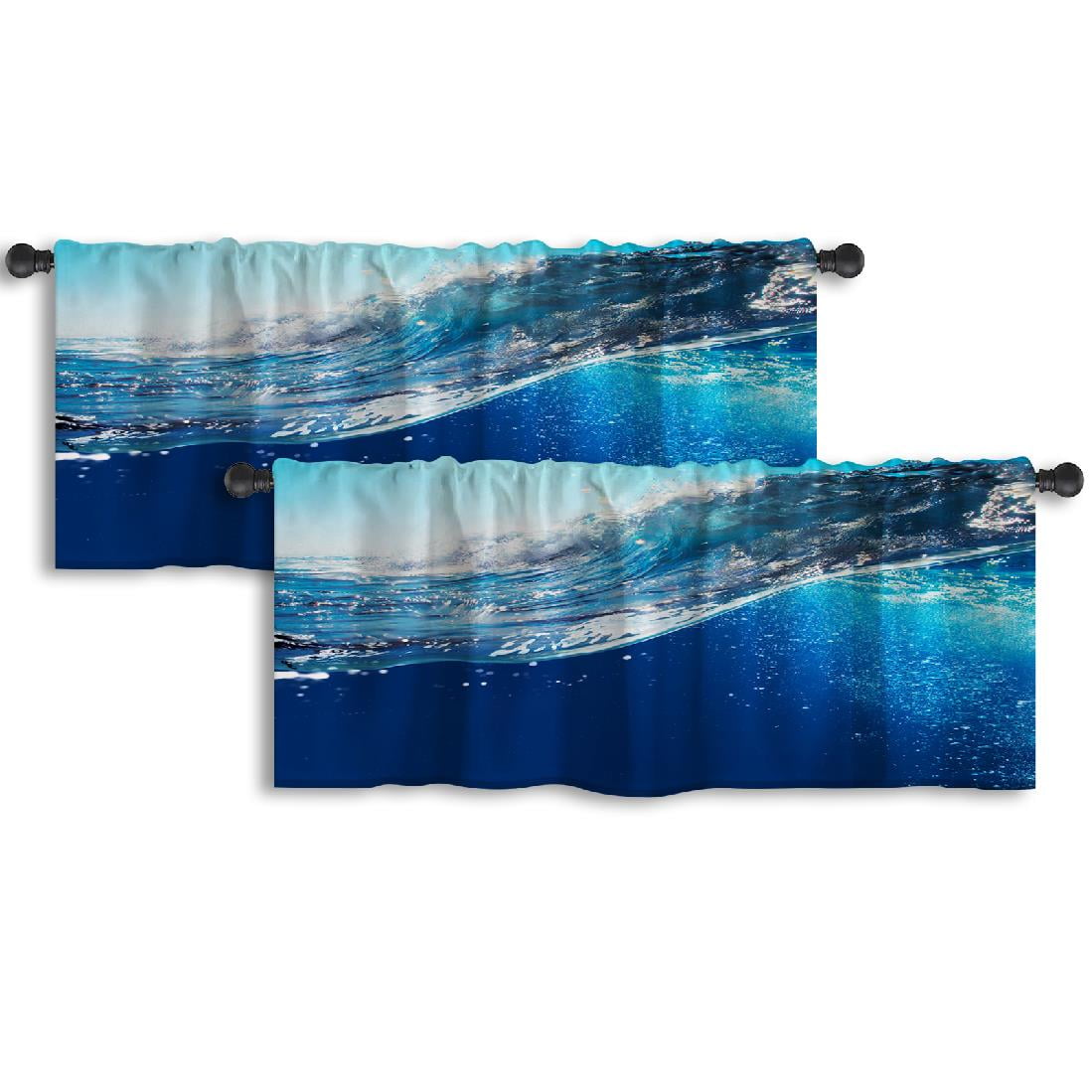 LALILO Kitchen Curtain Valance Oil Round Frame Boho Art Rod Pocket ...