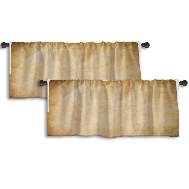 LALILO Kitchen Curtain Valance Old Map With Old Map Pirate Rod Pocket ...