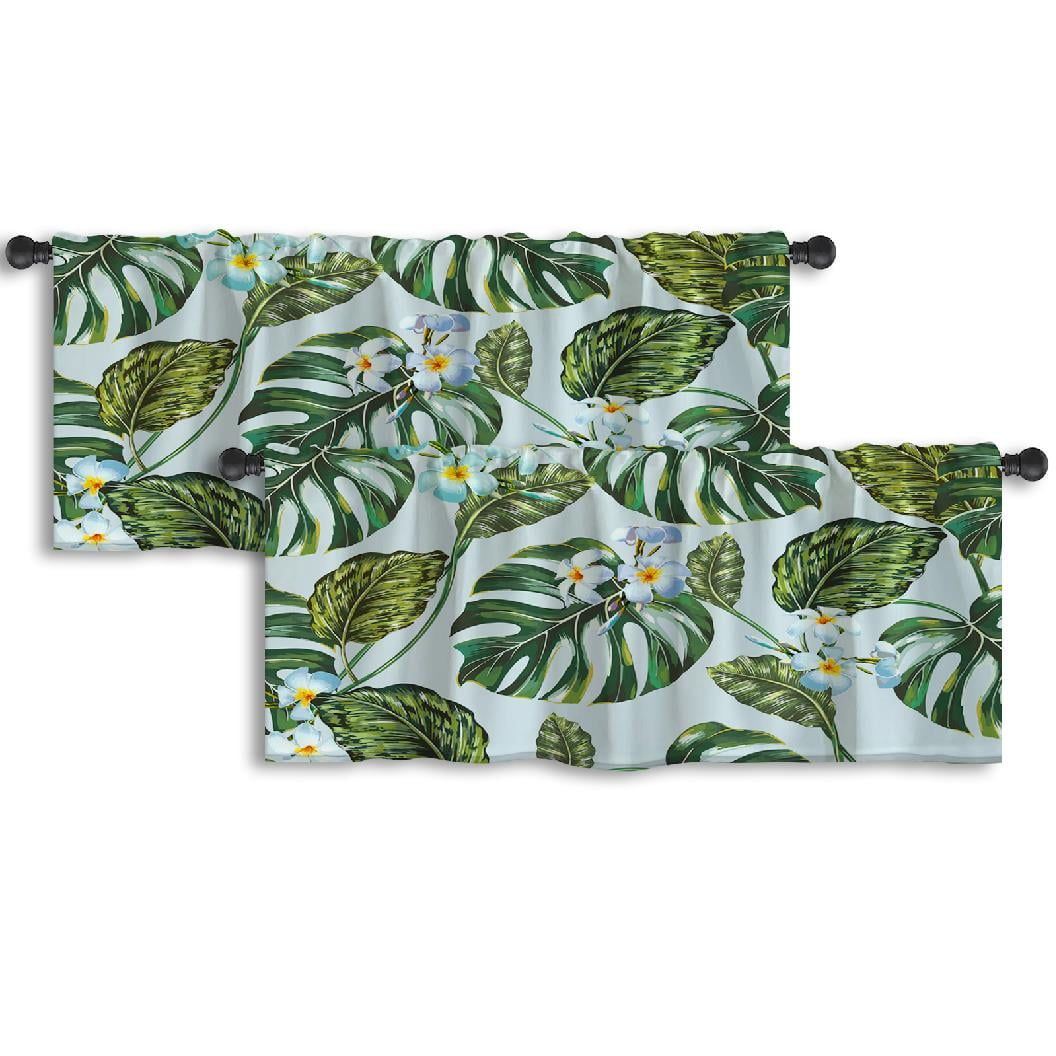 LALILO Kitchen Curtain Valance Pastel Office Desk With Laptop Rod ...