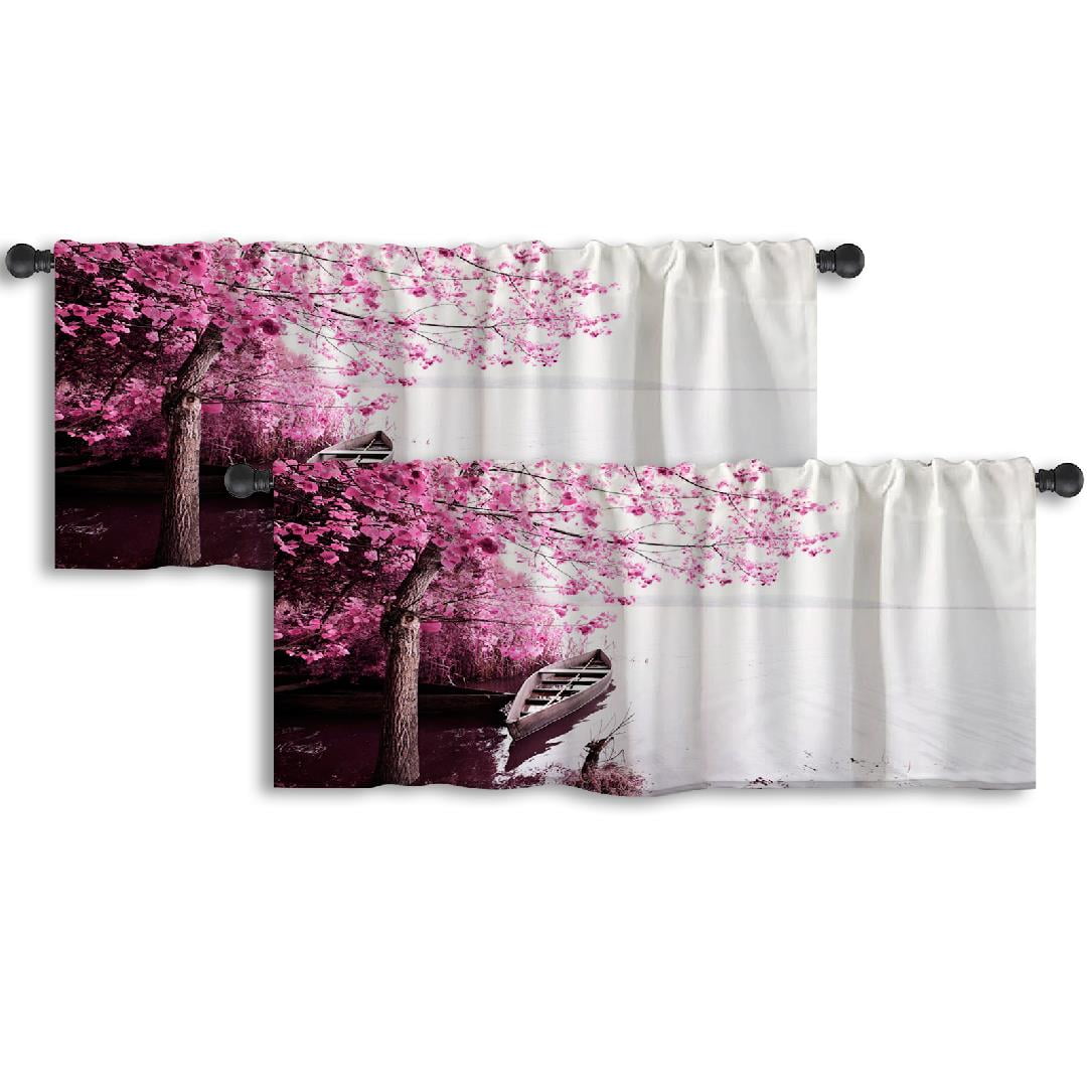 LALILO Kitchen Curtain Valance Pumpkin Cartoon Fairy Tale Flat Rod ...