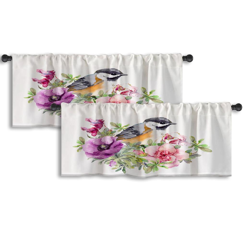 LALILO Kitchen Curtain Valance Rock Horse Valley Famous Rod Pocket ...