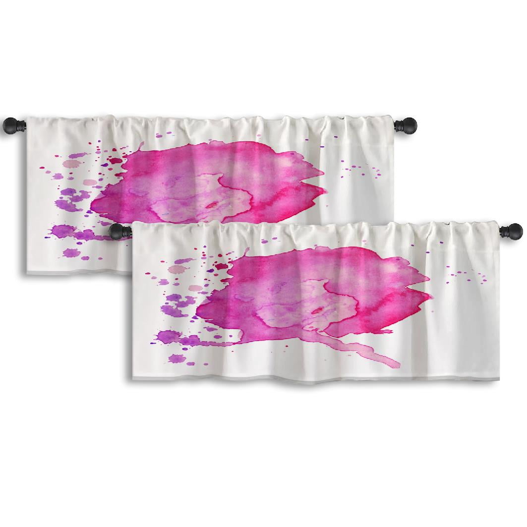 LALILO Kitchen Curtain Valance Round Aztec Mandala With Rod Pocket ...