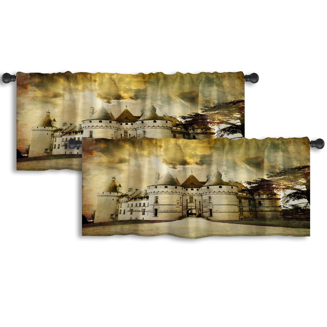 LALILO Kitchen Curtain Valance Sahara Desert Desert Sahara Rod Pocket ...