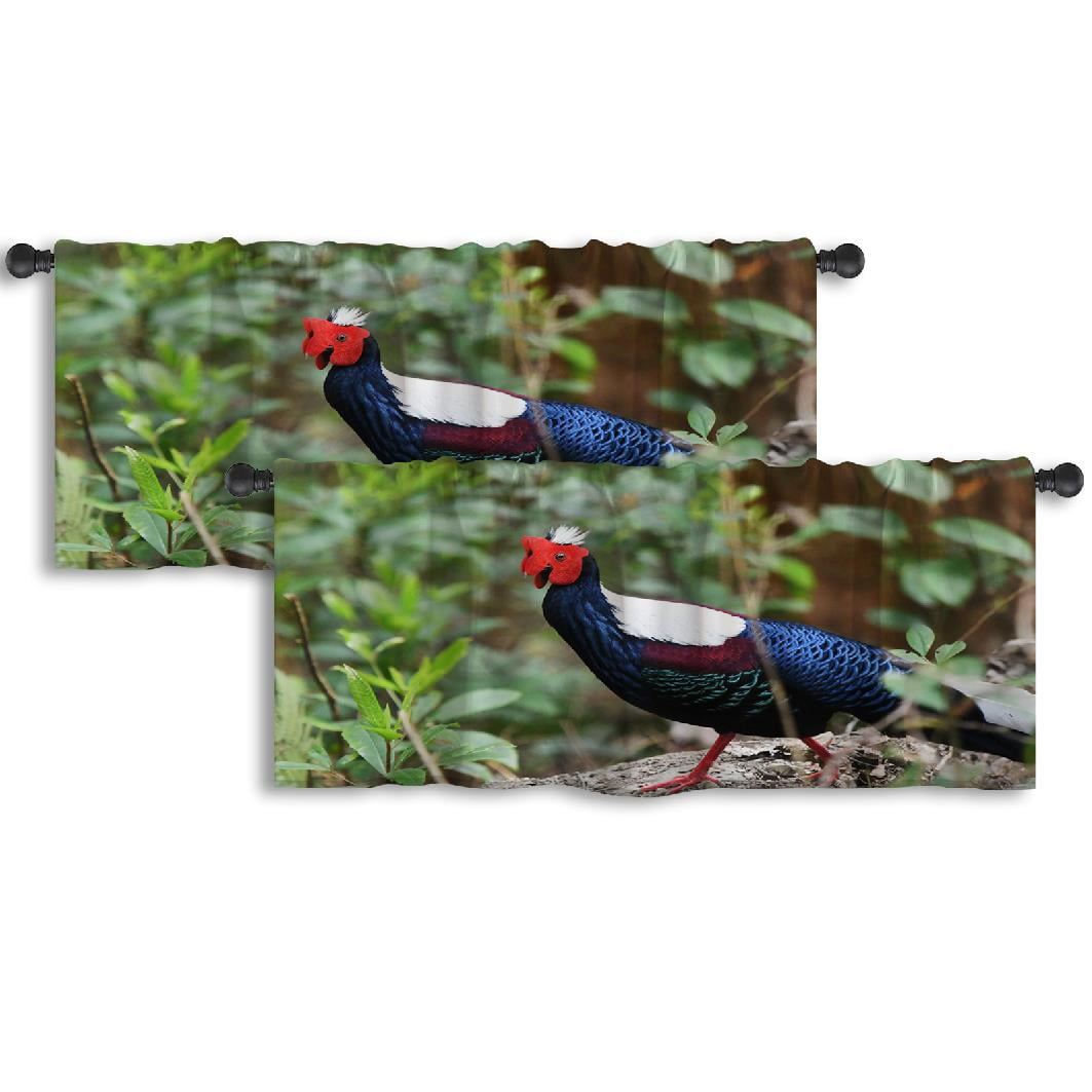 LALILO Kitchen Curtain Valance Scenic Morning Dramatic Castle Rod ...