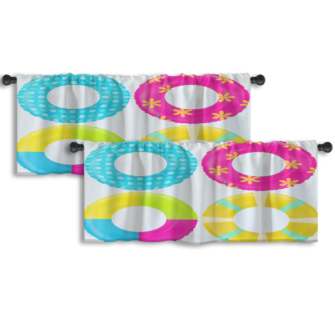 LALILO Kitchen Curtain Valance Scottish Medieval Castle Rod Pocket ...