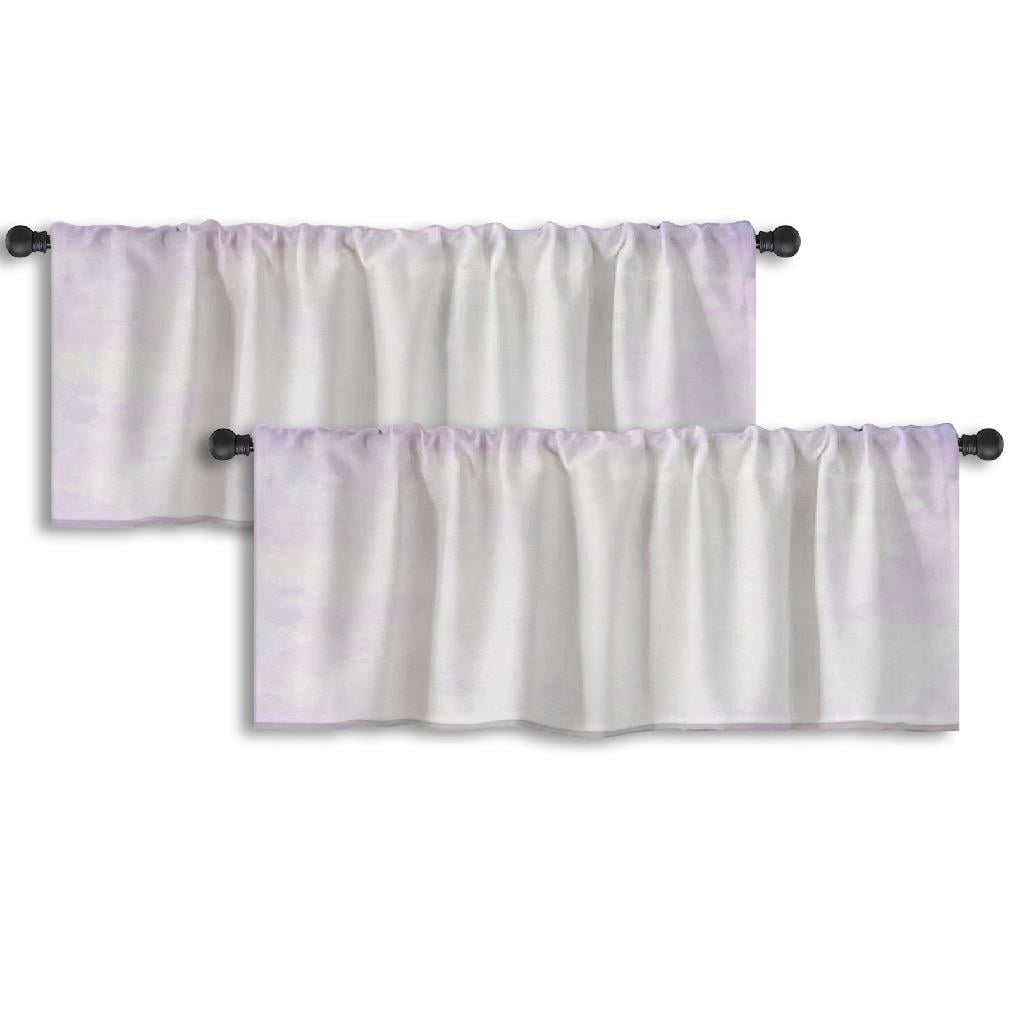 LALILO Kitchen Curtain Valance Seafood Fish Shrimp Crab Rod Pocket ...