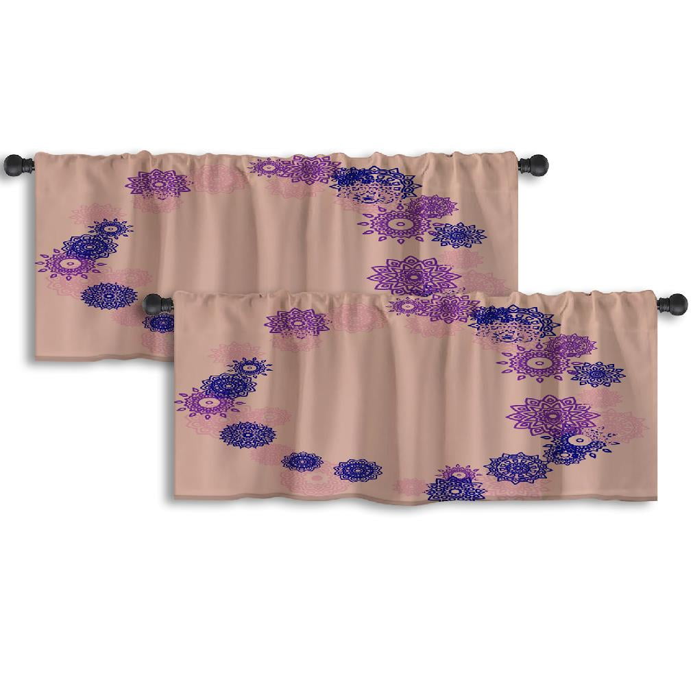 LALILO Kitchen Curtain Valance Simple Ethnic Card Banner Aztec Rod ...