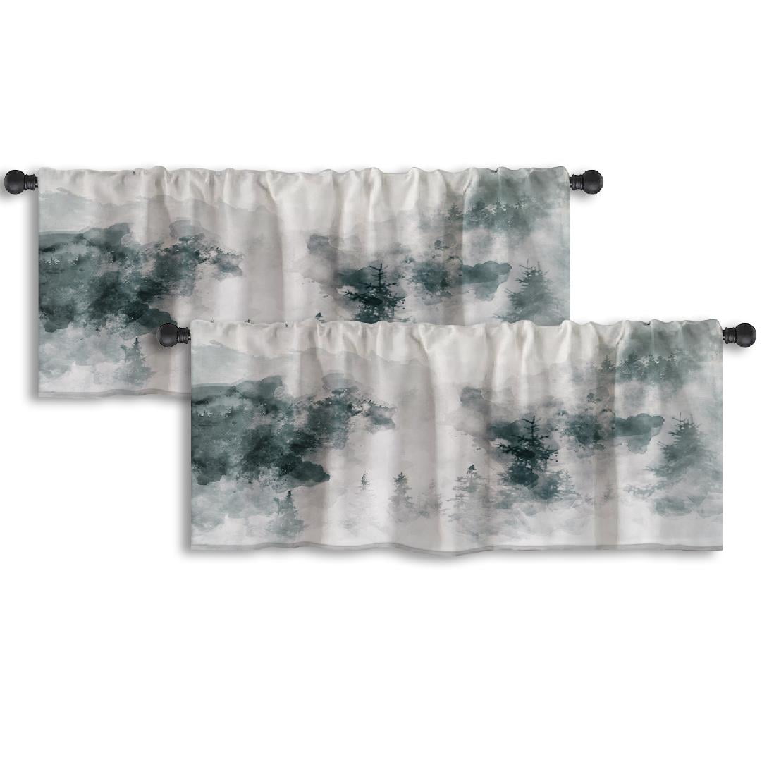 LALILO Kitchen Curtain Valance Spa Wellness Oil Cream Sea Salt Rod ...