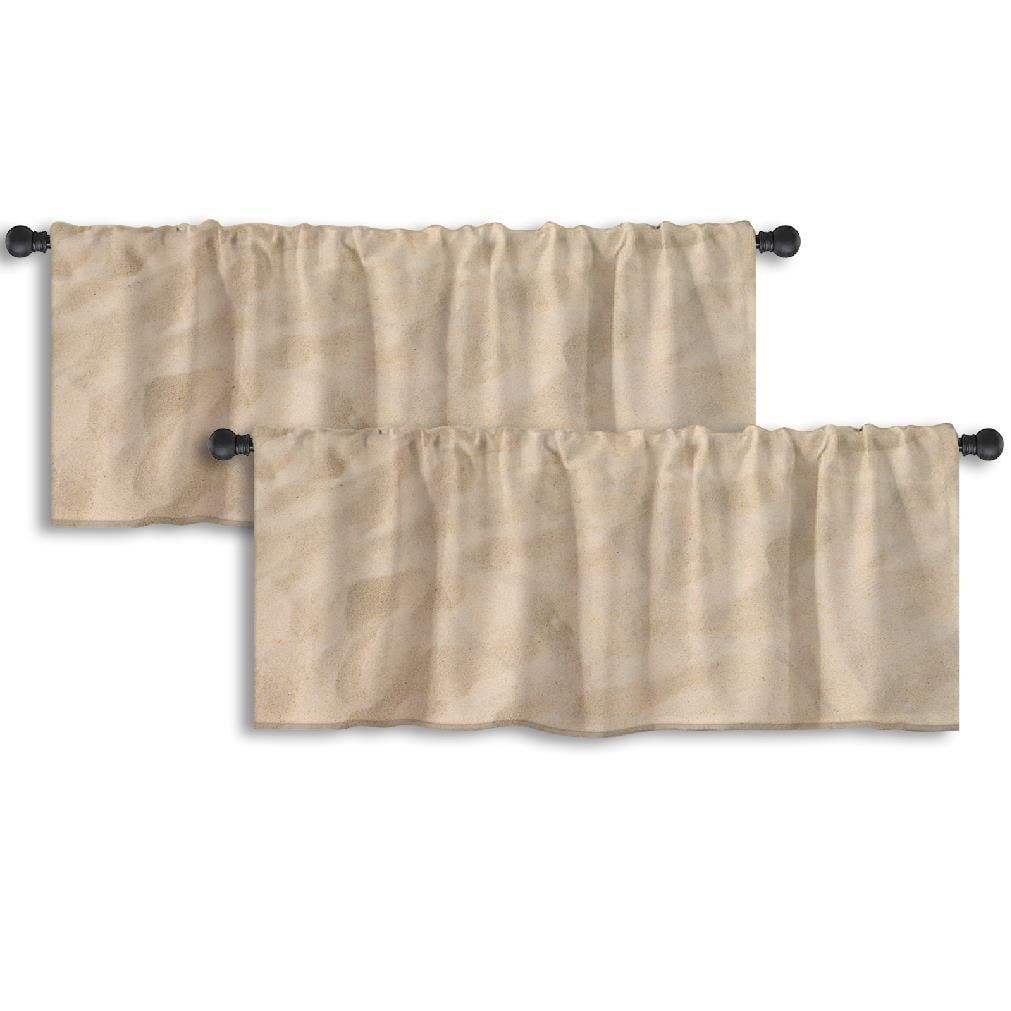 LALILO Kitchen Curtain Valance Splash Ink Art Water Splash Rod Pocket ...