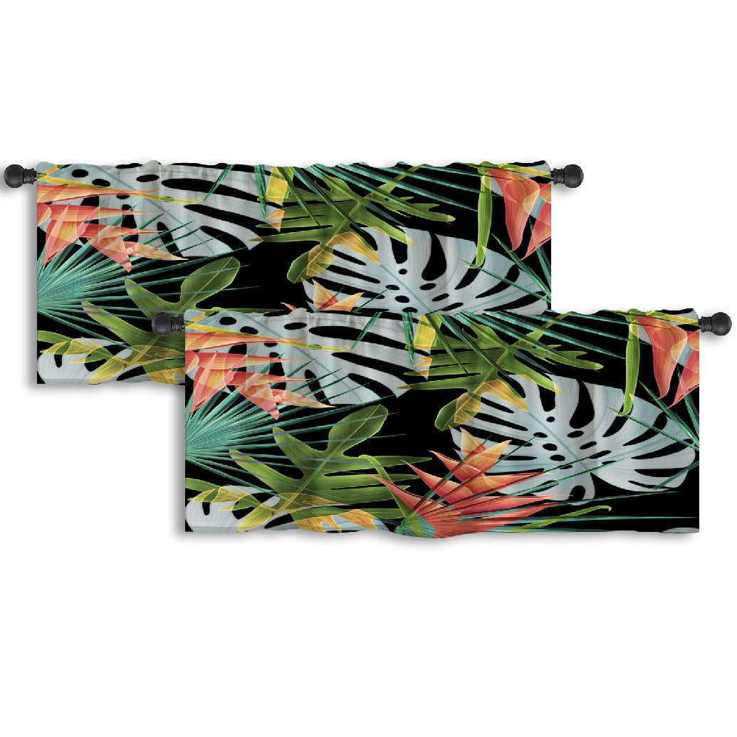 LALILO Kitchen Curtain Valance Splash Splash Water Liquid Rod Pocket ...