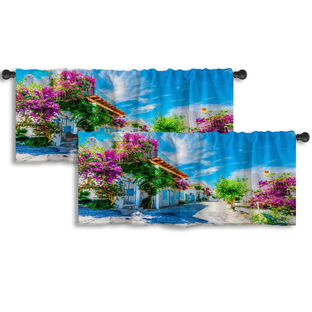 LALILO Kitchen Curtain Valance Street Turkey Turkey Rod Pocket Window ...