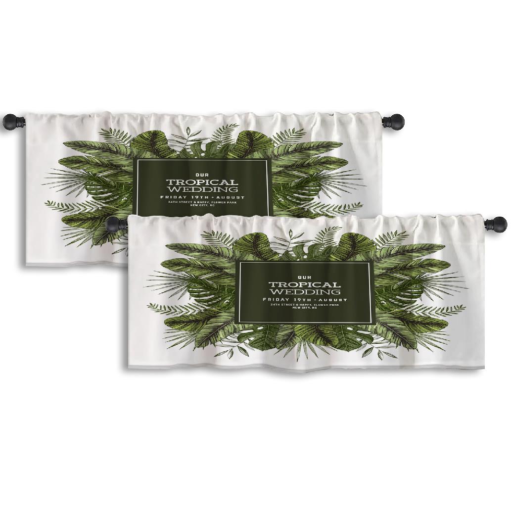 LALILO Kitchen Curtain Valance Sunset Greek Landscape Turkey Rod Pocket ...