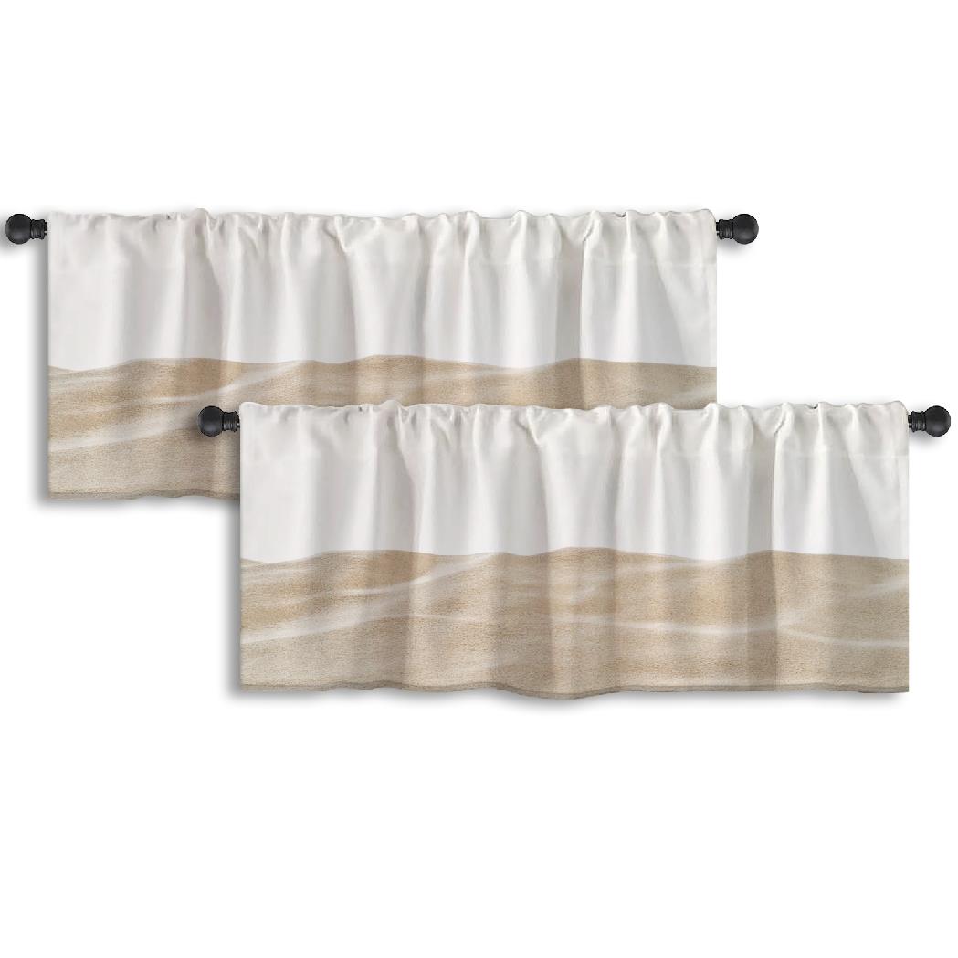 LALILO Kitchen Curtain Valance Trees Arrows And Modern Rod Pocket ...
