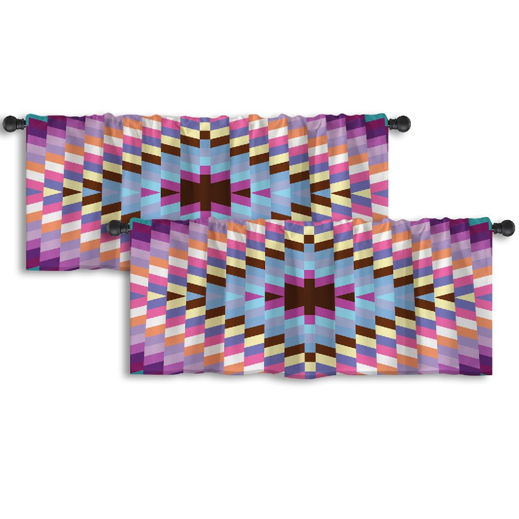 LALILO Kitchen Curtain Valance Turkish White Red Rod Pocket Window ...