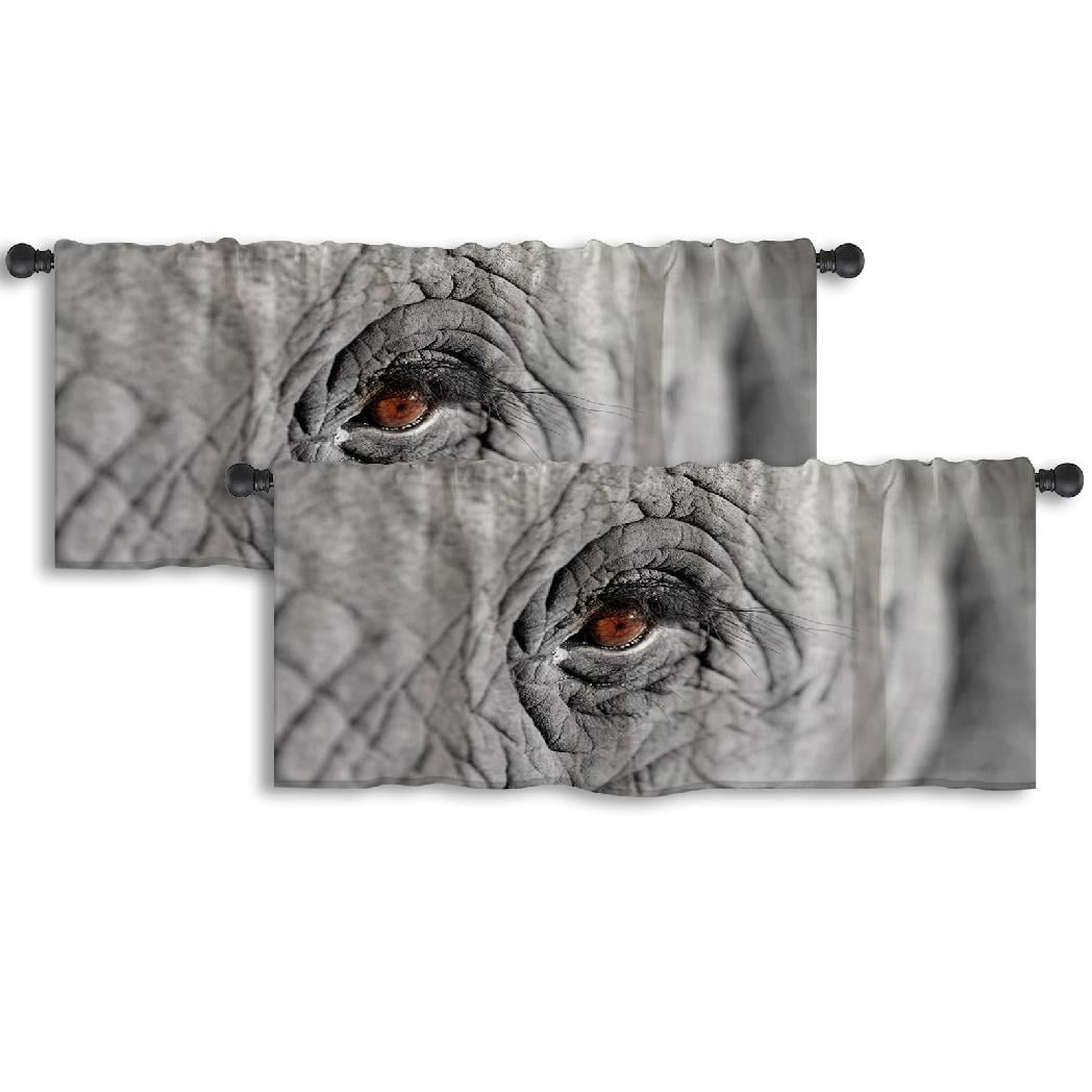 LALILO Kitchen Curtain Valance Unique Look Eye Rod Pocket Window ...