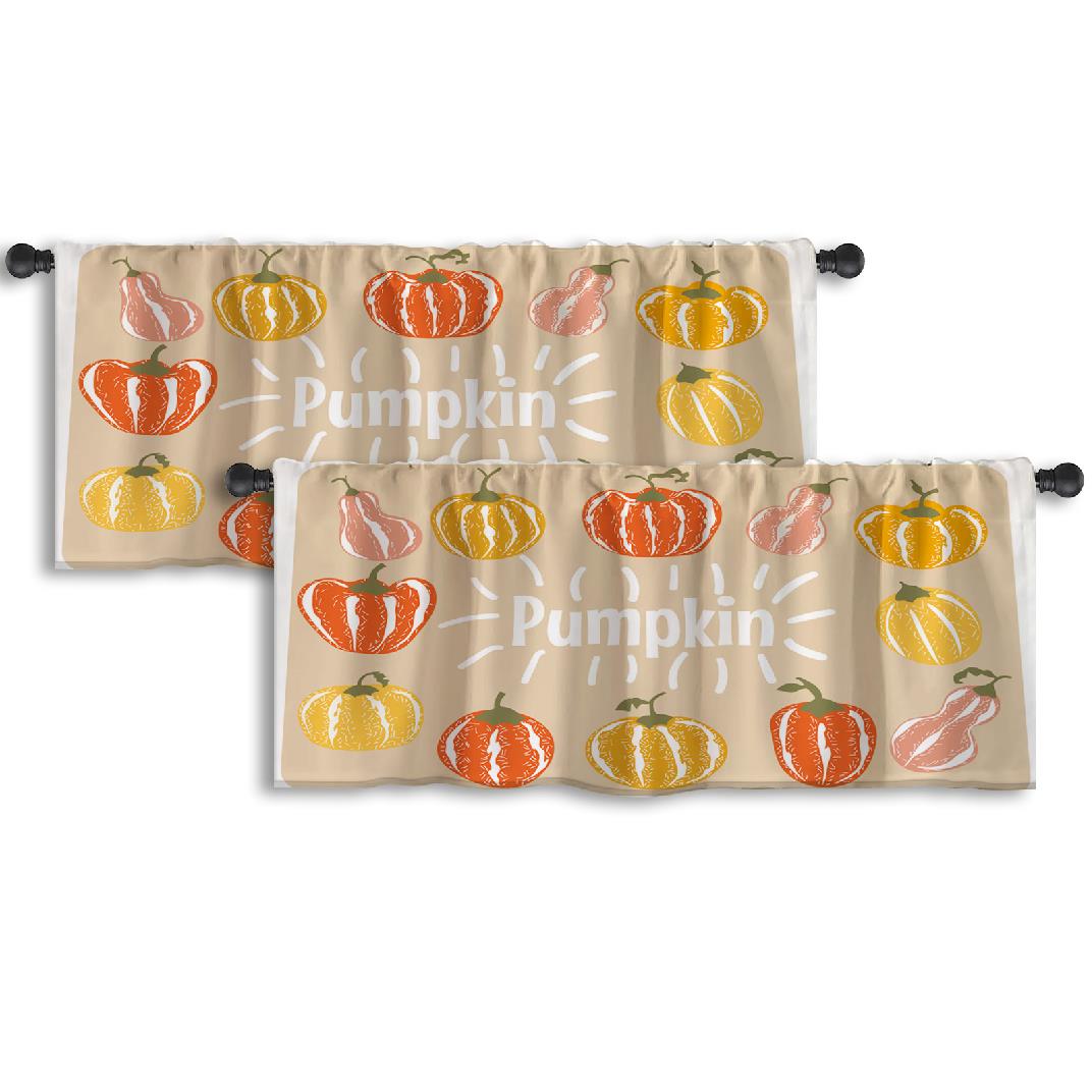 LALILO Kitchen Curtain Valance Vegetable Card Vegetarian Food Rod ...