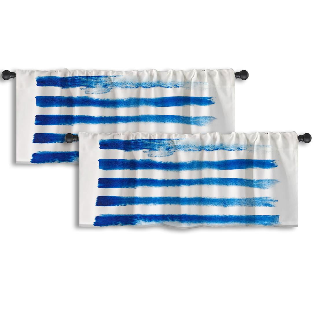 LALILO Kitchen Curtain Valance Viking Magical Compass Circle Rod Pocket ...