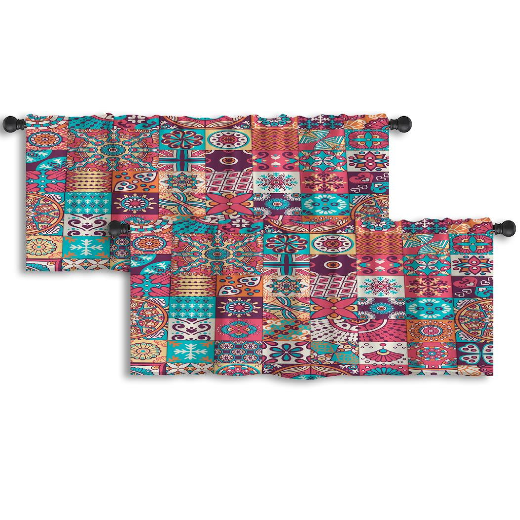 LALILO Kitchen Curtain Valance Vintage Decorative Islam Arabic Rod ...