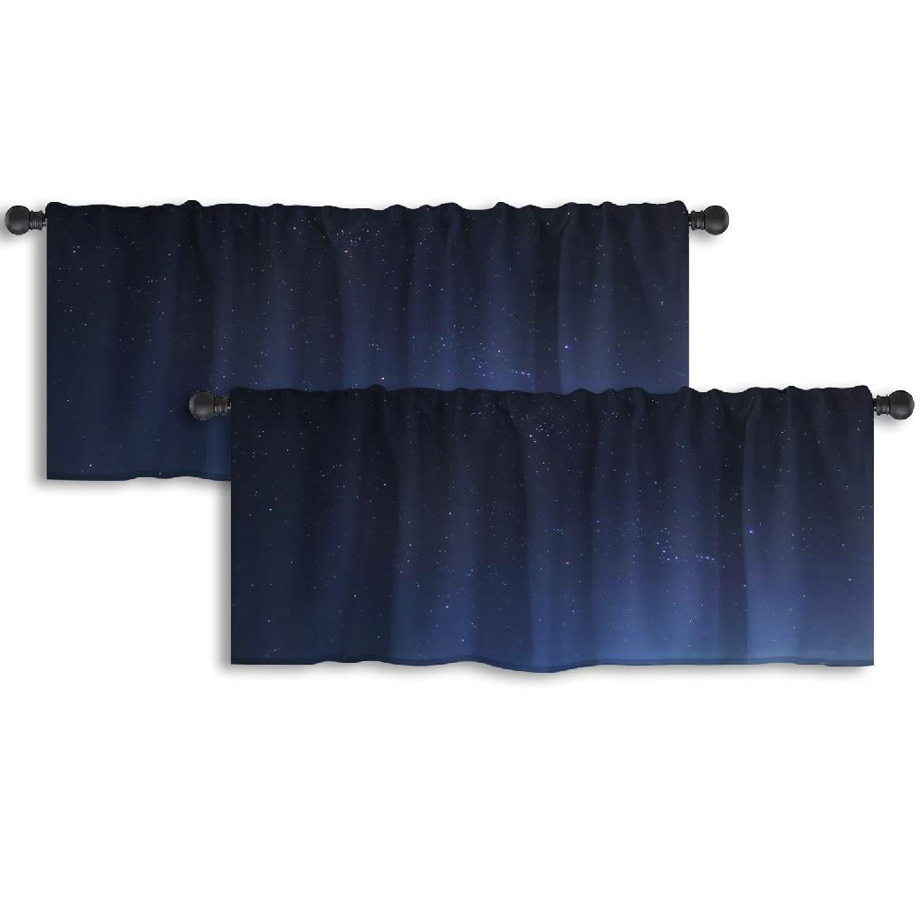 LALILO Kitchen Curtain Valance Vintage Radio Pastel Blue Radio Rod ...
