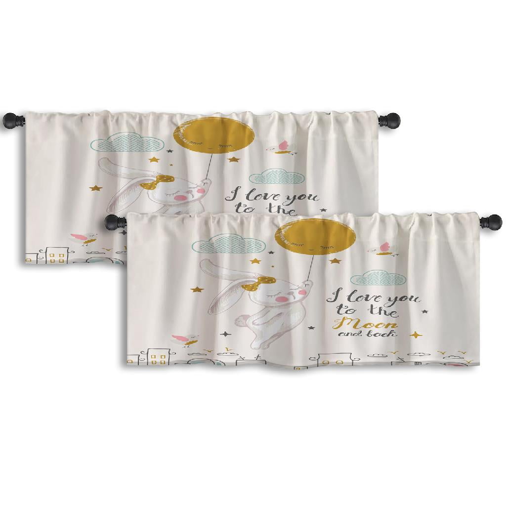 LALILO Kitchen Curtain Valance Vintage World Map Map Vintage Rod Pocket ...