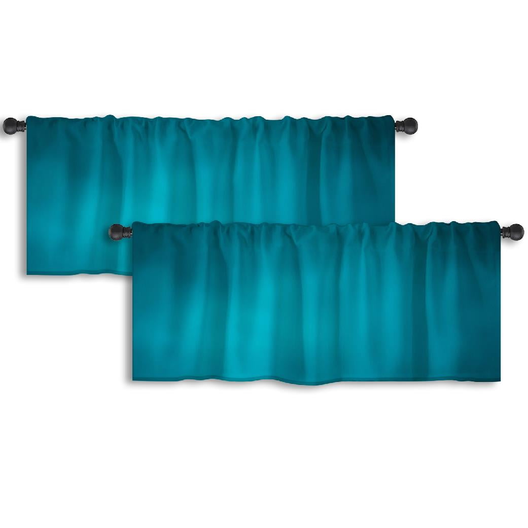 LALILO Kitchen Curtain Valance Water Backdrop Banner Graphic Rod Pocket ...