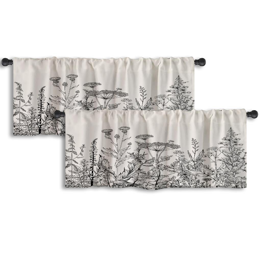 LALILO Kitchen Curtain Valance Water Splash Water Splash Drop Rod ...
