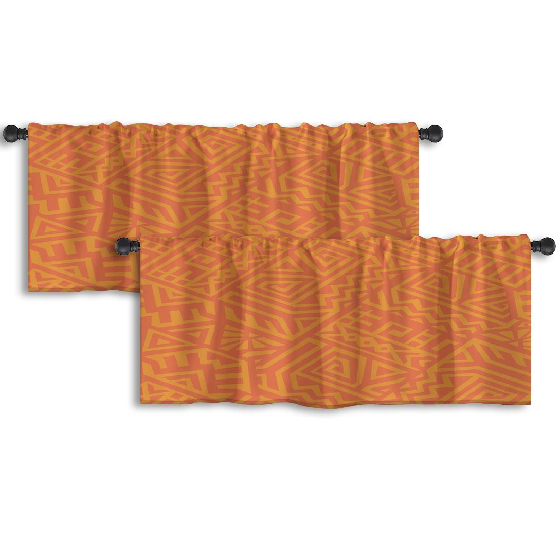 LALILO Kitchen Curtain Valance Watercolor Watercolor Stain Rod Pocket ...