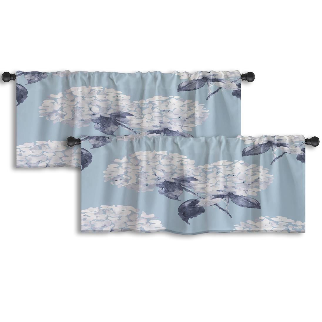 LALILO Kitchen Curtain Valance World Map Planet Lines Global Rod Pocket ...