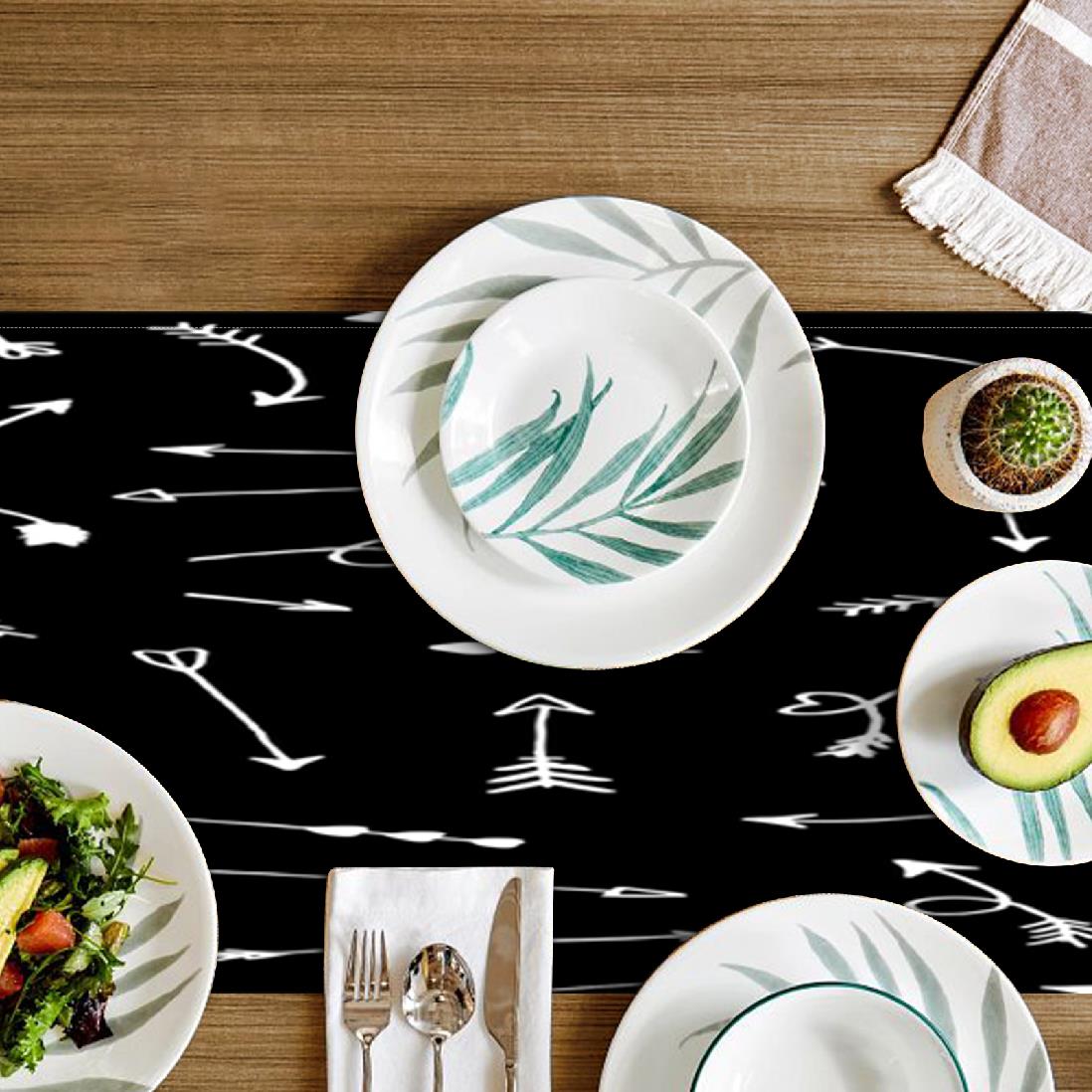 LALILO Table Runner Tribal Aztec Arrows African Table Center Decor for ...