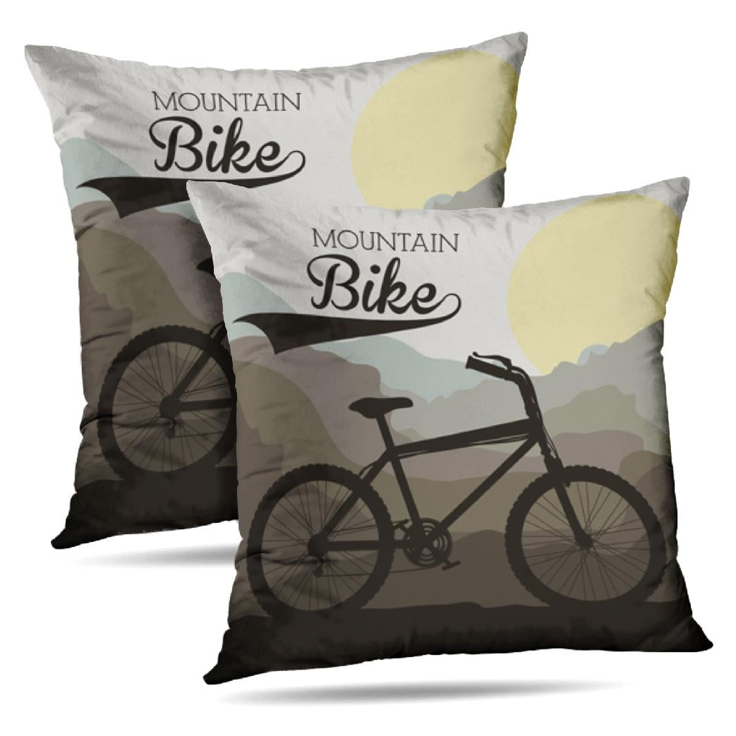 LALILO Throw Pillow Covers Bike Landscape Bicycle Bike Love Cushion ...