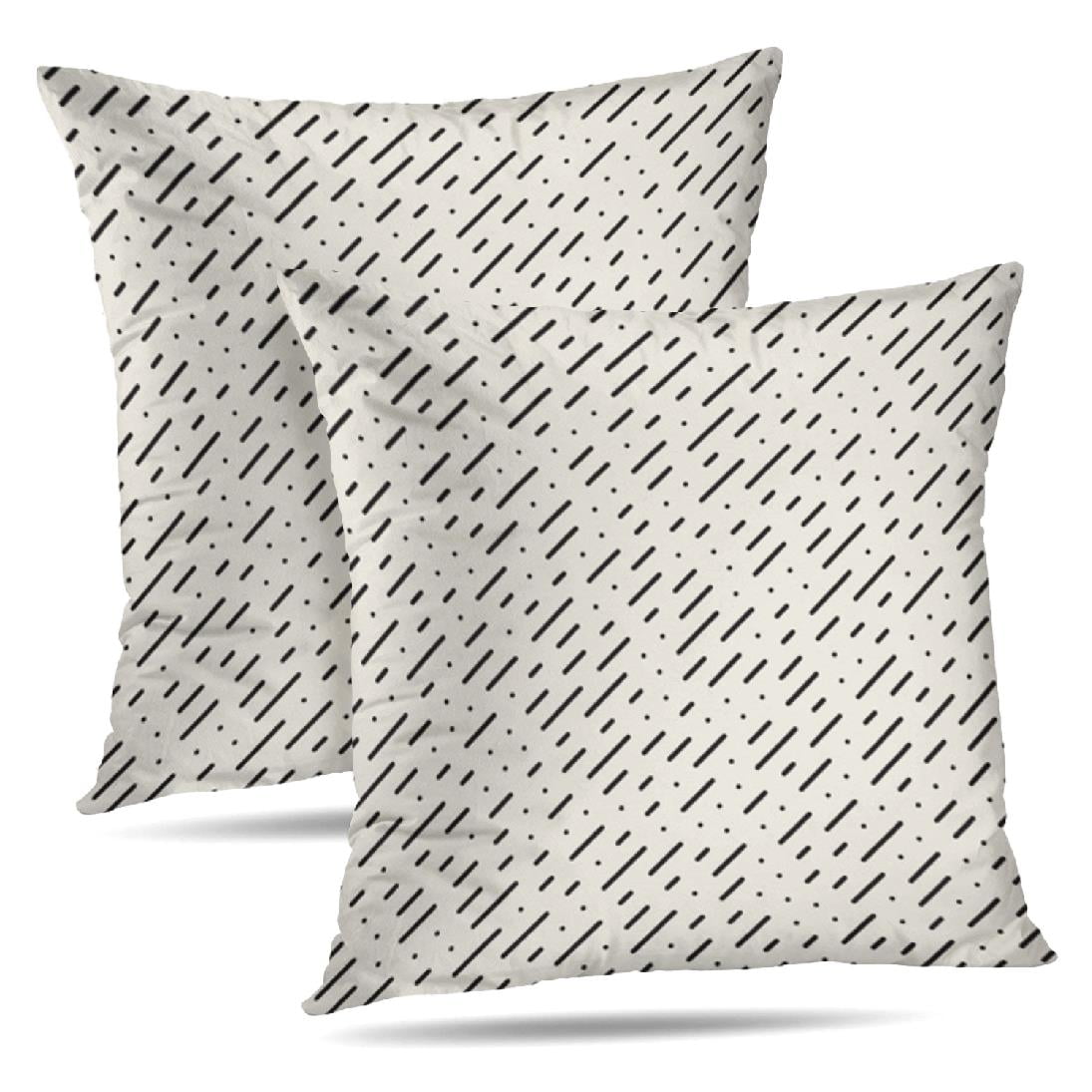 LALILO Throw Pillow Covers Black And White Diagonal Lines Cushion Cover ...