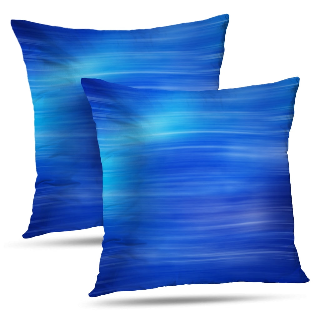 LALILO Throw Pillow Covers Blue Smooth Wave Abstraction Art Backdrop ...