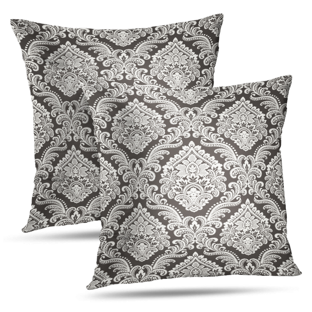 LALILO Throw Pillow Covers Classic Damask Damask Furniture Old Antique ...