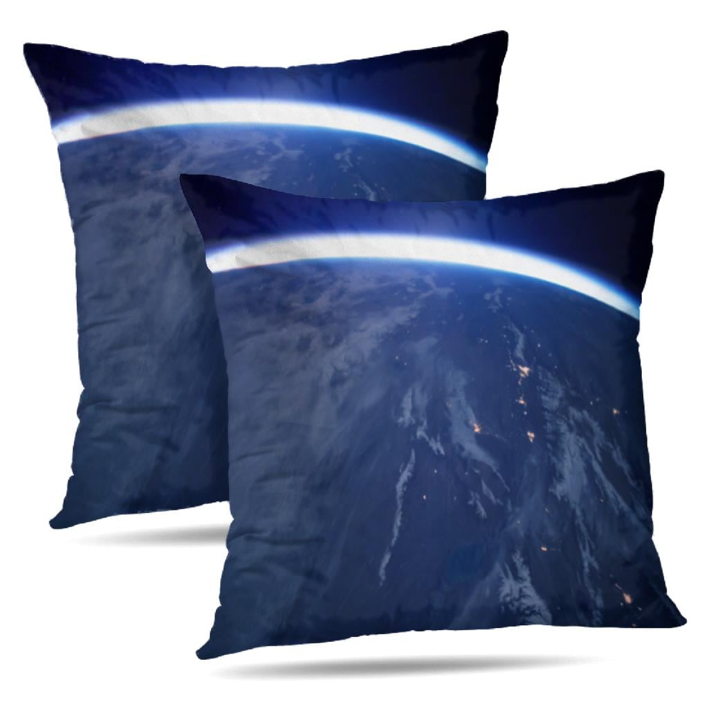 LALILO Throw Pillow Covers Earth Satellite Sunrise Planet Earth Cushion ...