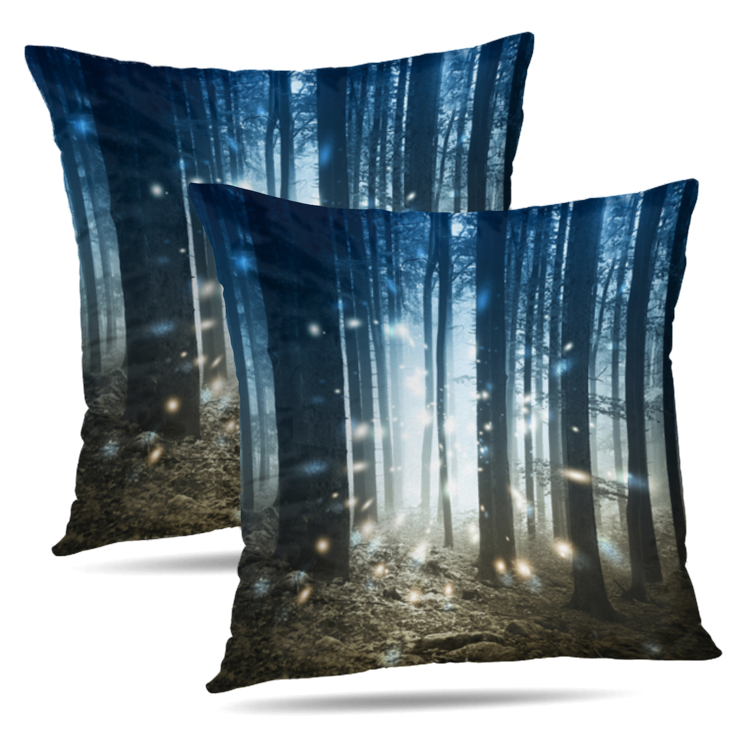 LALILO Throw Pillow Covers Fantasy Firefly Magic Fairy Tale Foggy ...