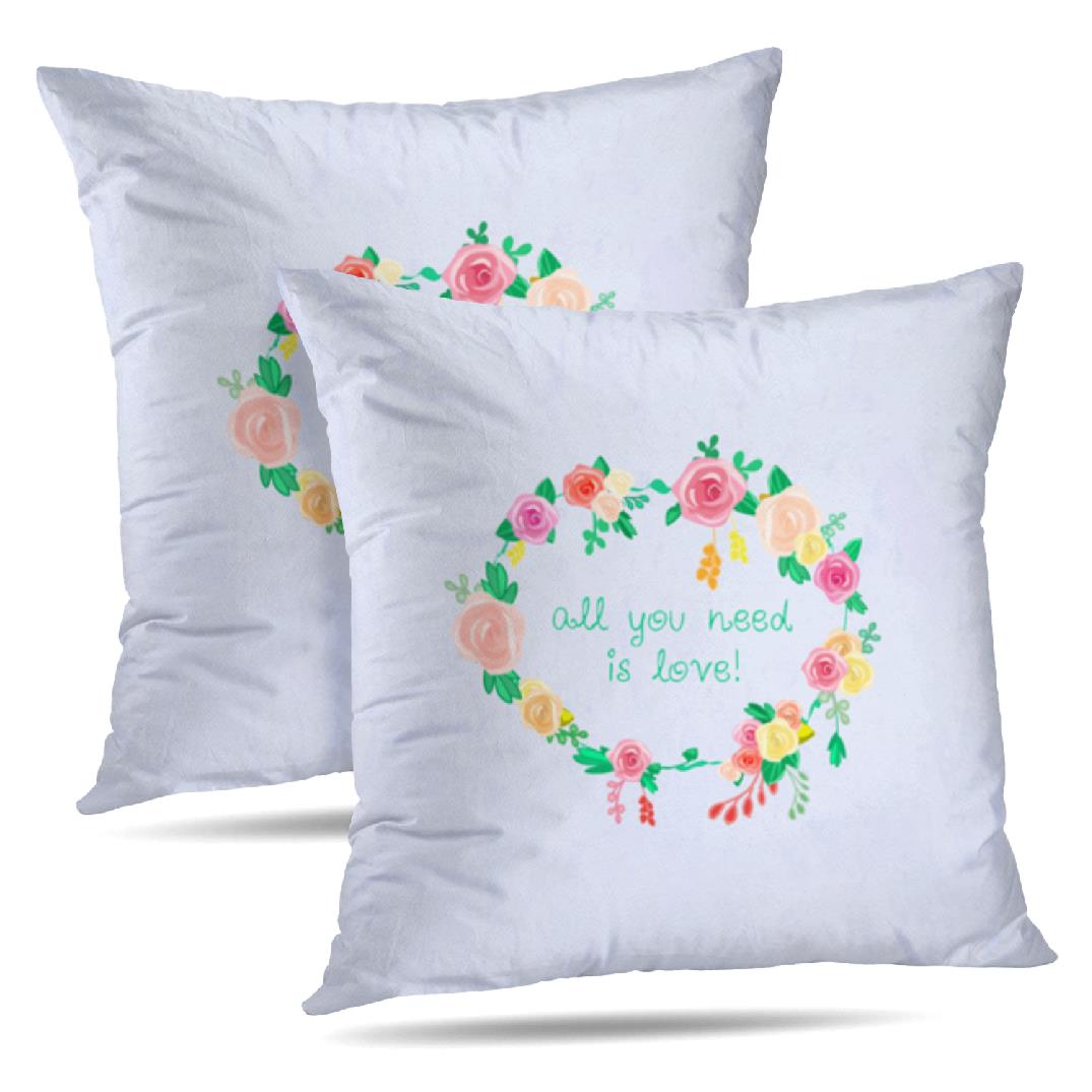 LALILO Throw Pillow Covers Flowers Frame Cute Invitation Card You ...