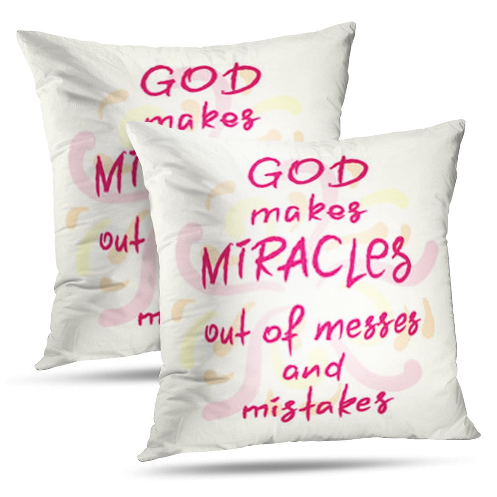 LALILO Throw Pillow Covers God And Motivational Quote Lettering ...