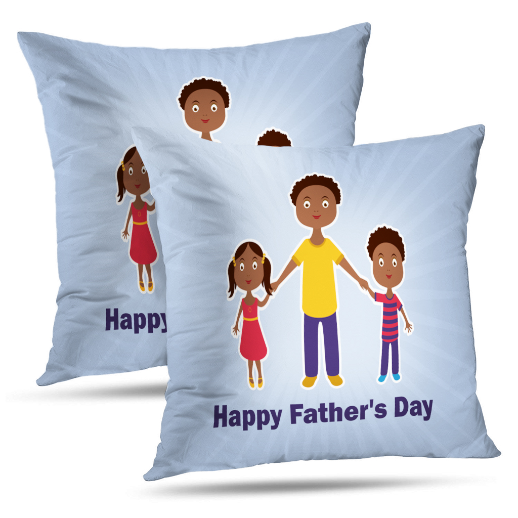LALILO Throw Pillow Covers Happy Fathers Day Afro Family Afro American ...