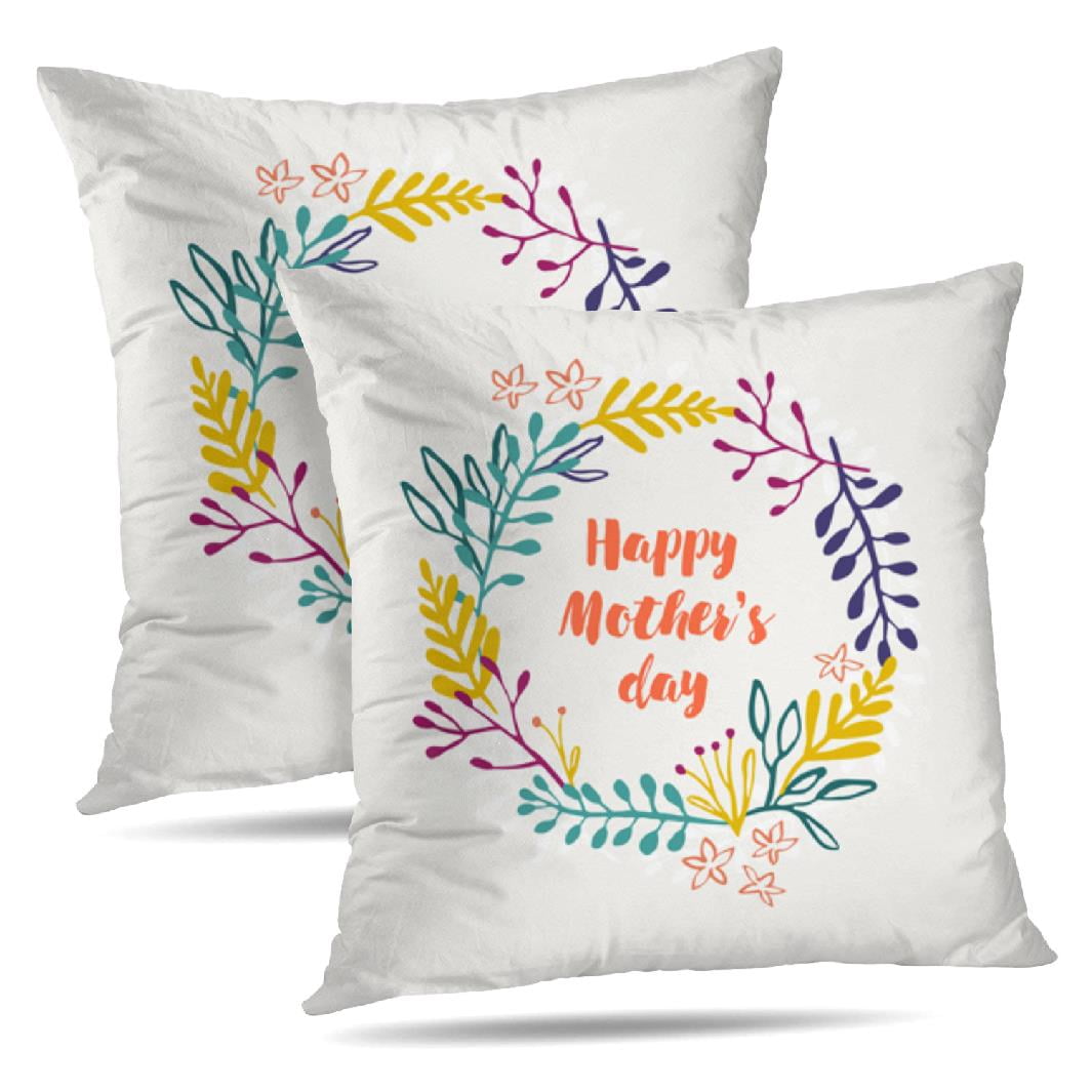 LALILO Throw Pillow Covers Happy Mother Day Beautiful Card With Cushion ...