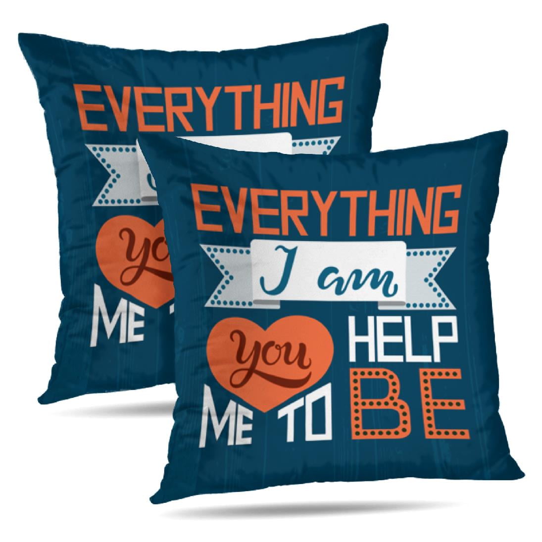 LALILO Throw Pillow Covers I You Help Lettering Calligraphy Mother ...