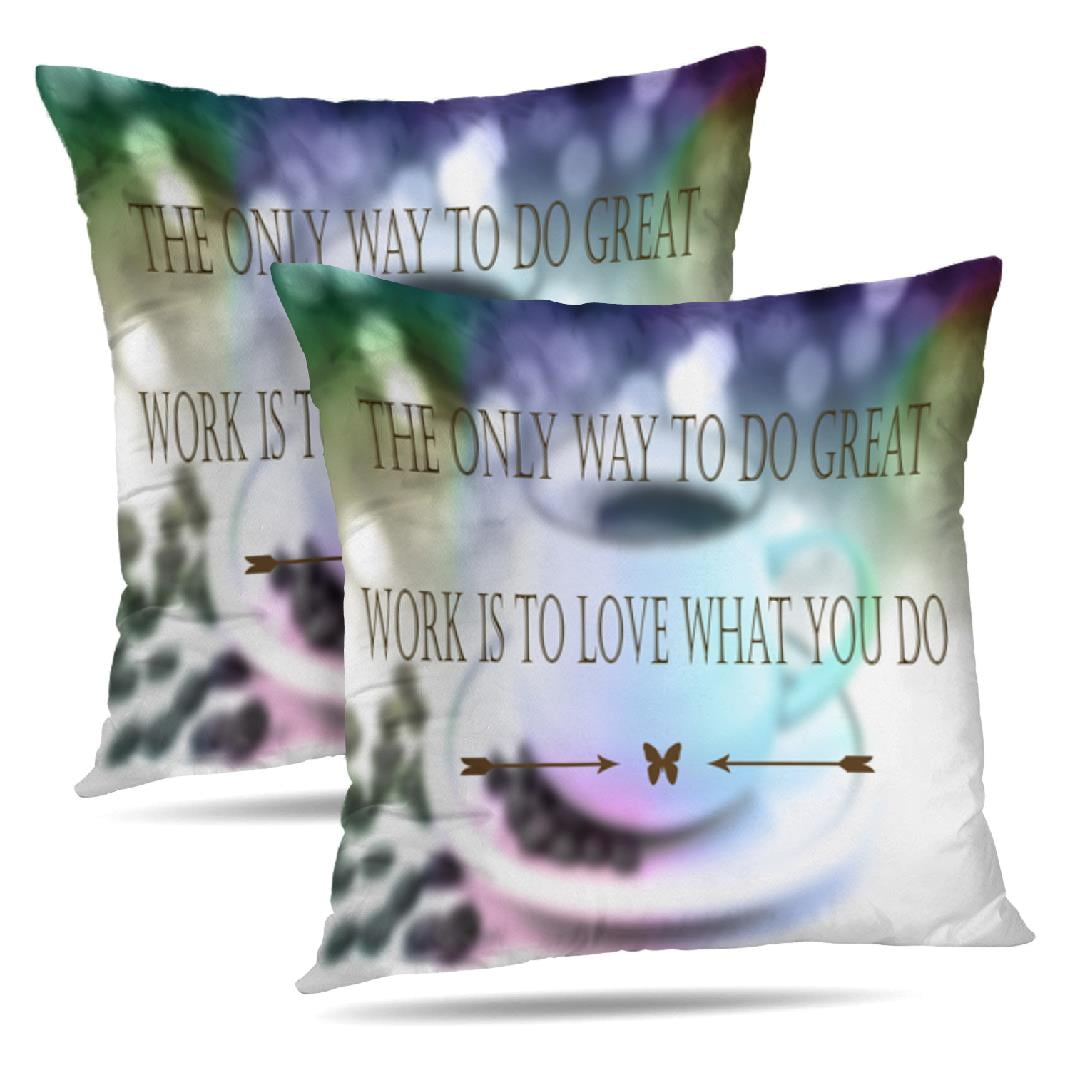 LALILO Throw Pillow Covers Inspiration Motivational Quotes Coffee ...
