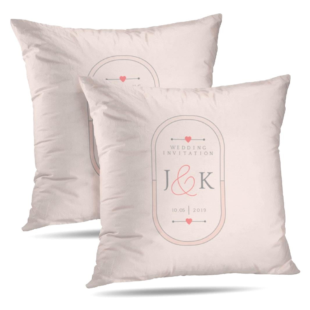 LALILO Throw Pillow Covers Invitation Badge Badge Bride Cushion Cover ...