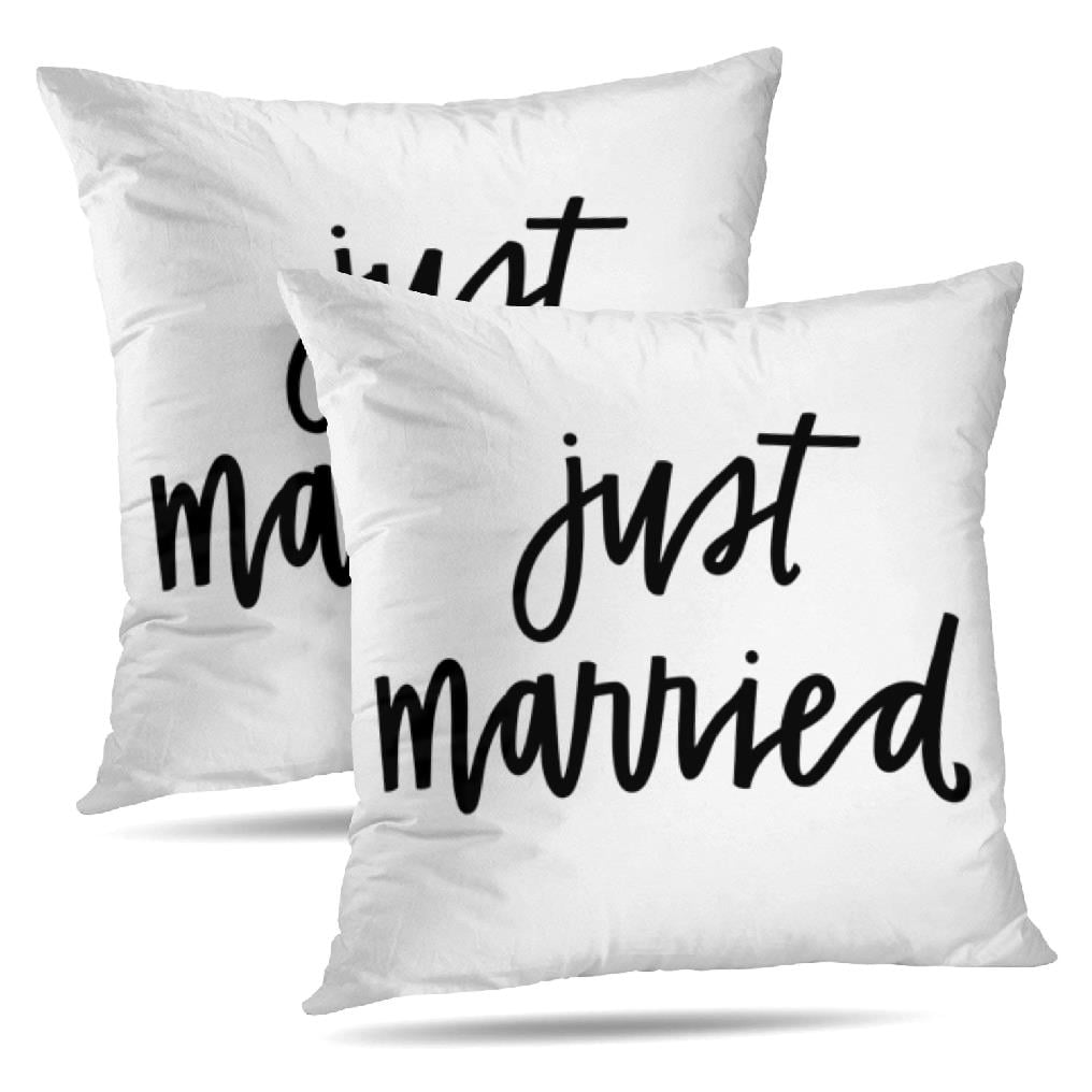 LALILO Throw Pillow Covers Just Calligraphy Couple Cursive Font Cushion ...