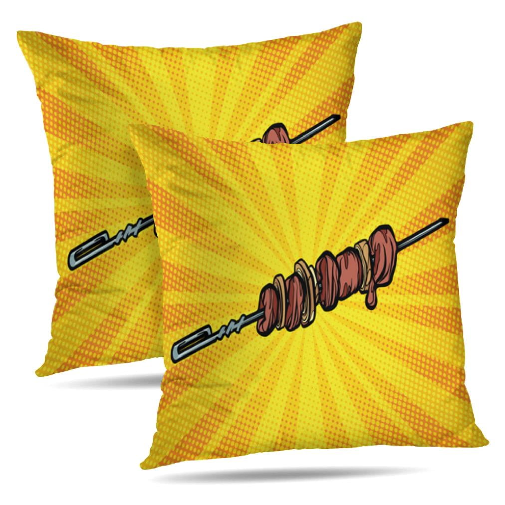 LALILO Throw Pillow Covers Kebab Hot Food Pop Art Retro Comic Book ...