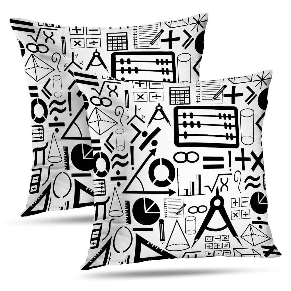 LALILO Throw Pillow Covers Math Decoration Education Geometric Geometry ...