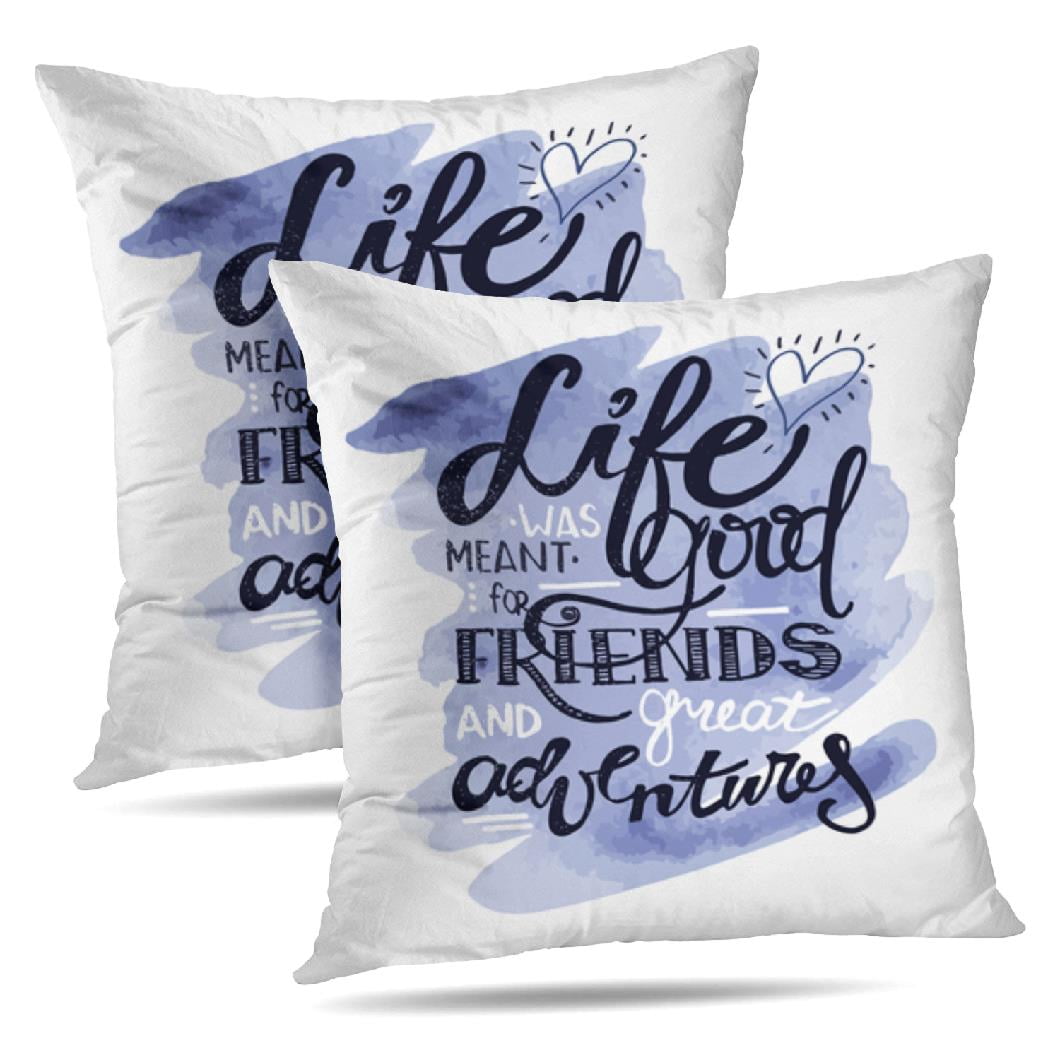 LALILO Throw Pillow Covers Motivation Life Good Friends And Great ...