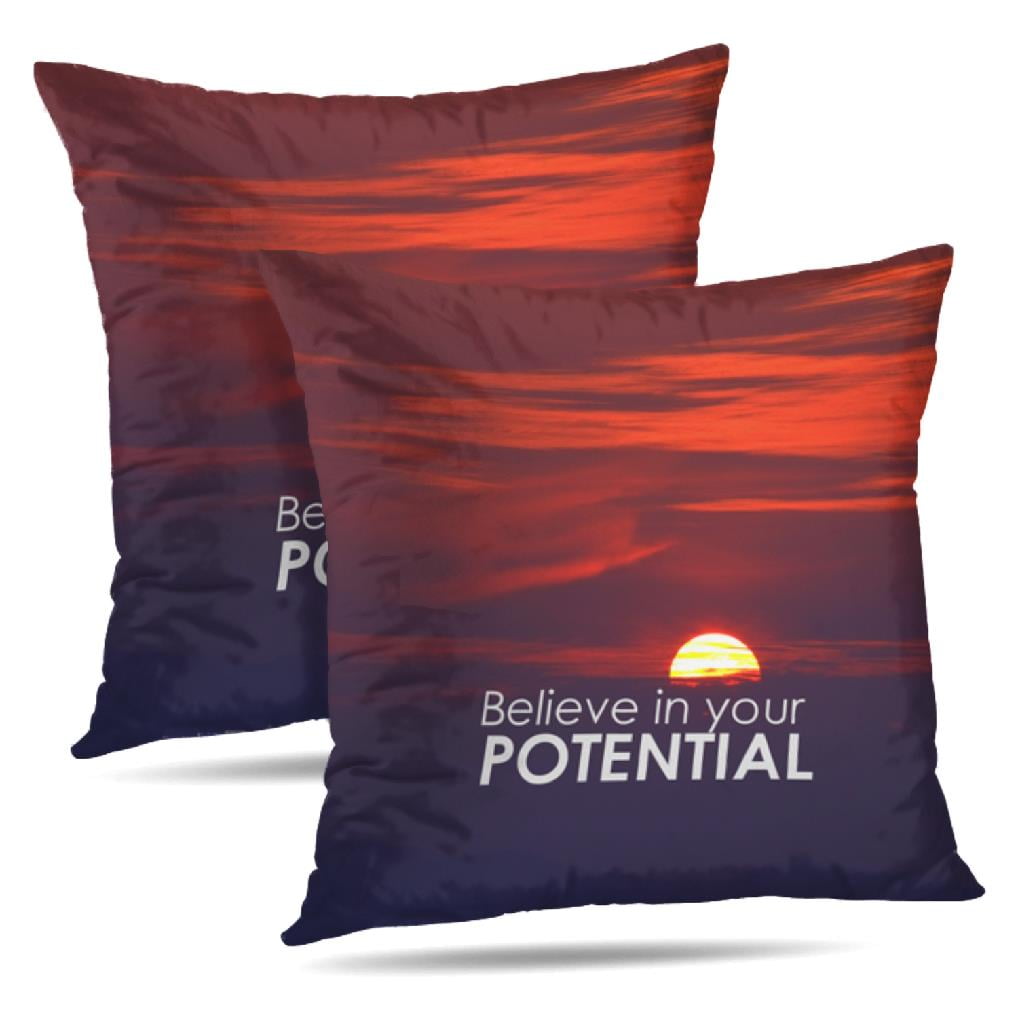 LALILO Throw Pillow Covers Motivational Quote Future Nature With ...
