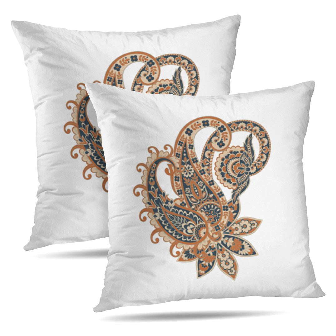 LALILO Throw Pillow Covers Paisley Damask Vintage Paisley Card Cushion ...