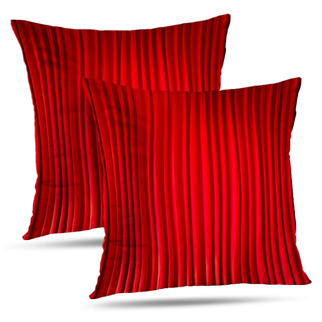 LALILO Throw Pillow Covers Red Curtain Curtain Red Stage Velvet Cinema ...