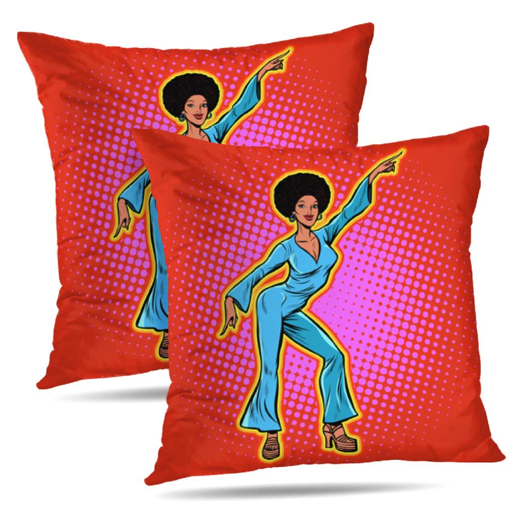 LALILO Throw Pillow Covers Retro African Disco Dance Pop Art Afro ...